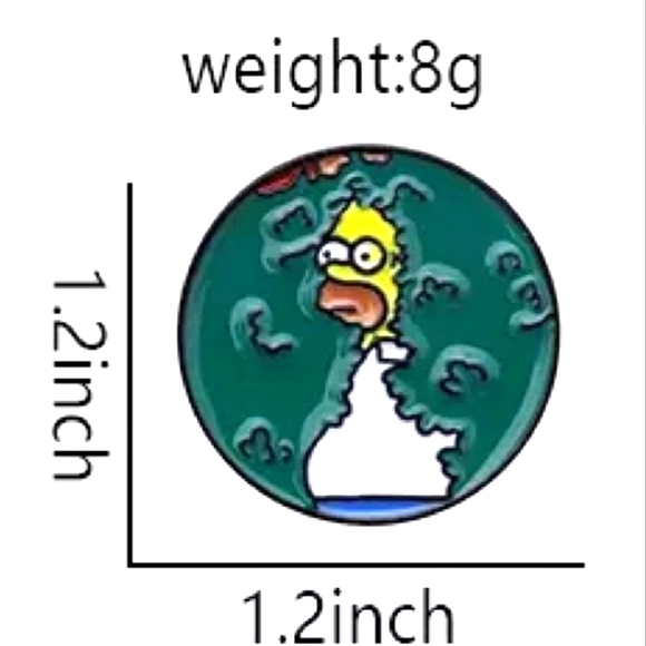 Jewelry | The Simpsons Homer Hiding In Bush Enamel Pin | Poshmark